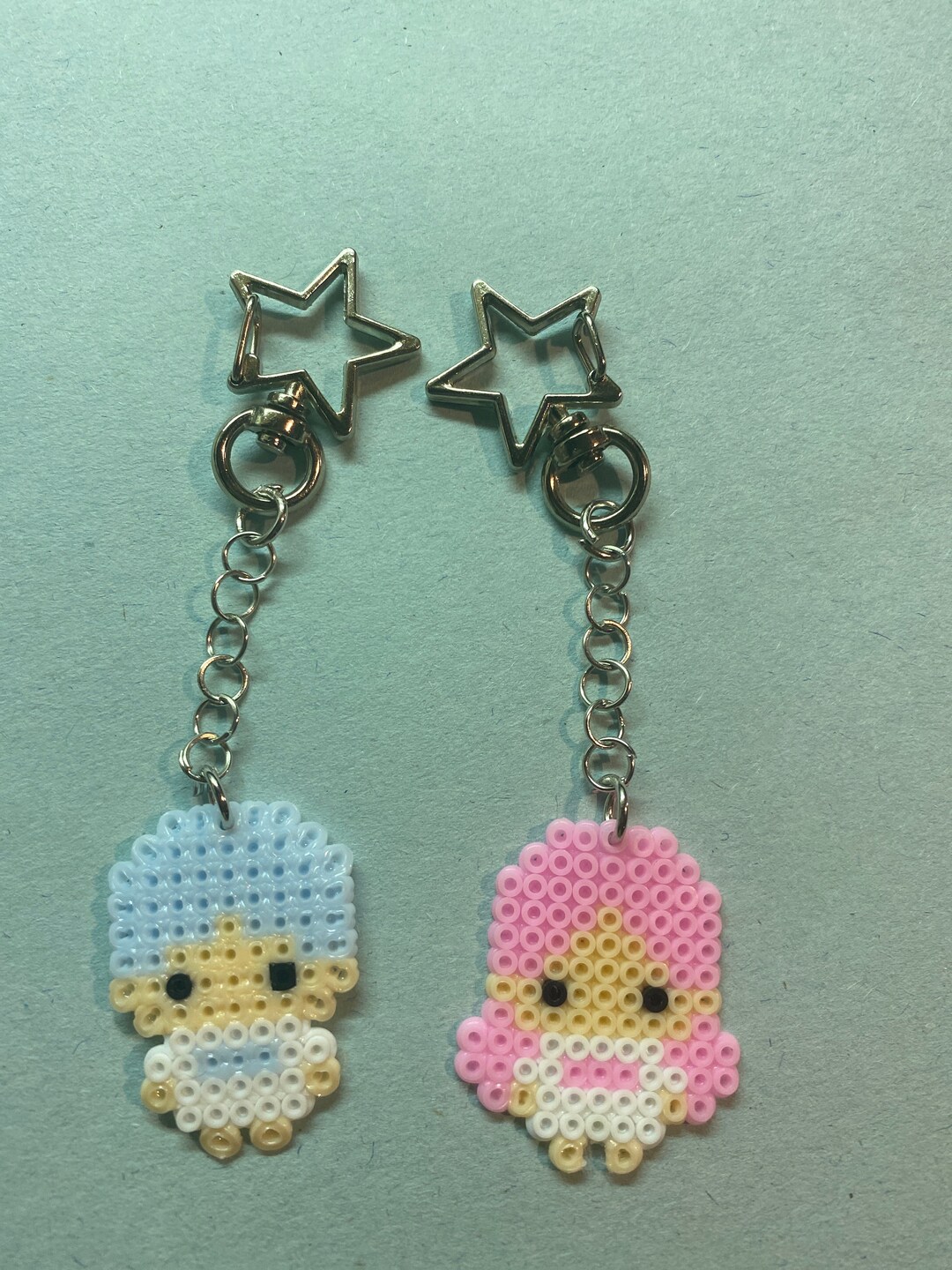Sanrio Twin Stars Fuse Bead Keychain Charm - Etsy