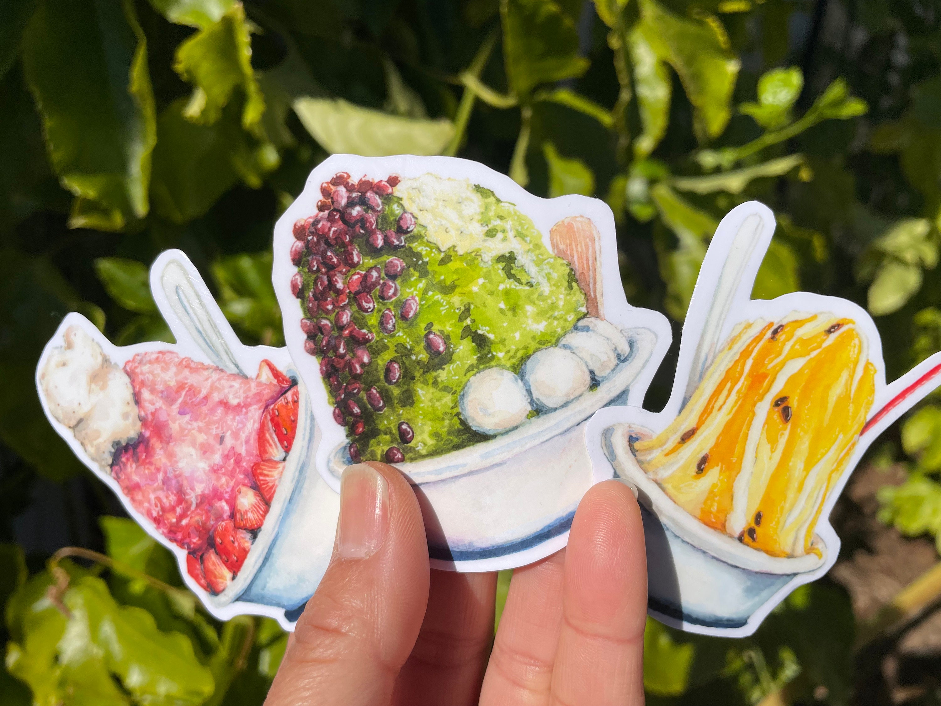 Shave Ice Sticker - Azuki - Lilikoi - Condensed Milk - Mochi - Ice ...