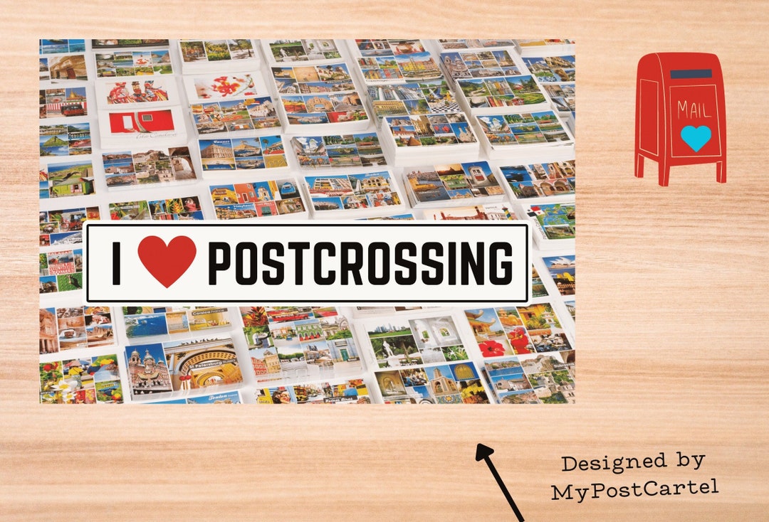 I LOVE POSTCROSSING POSTCARD - Etsy