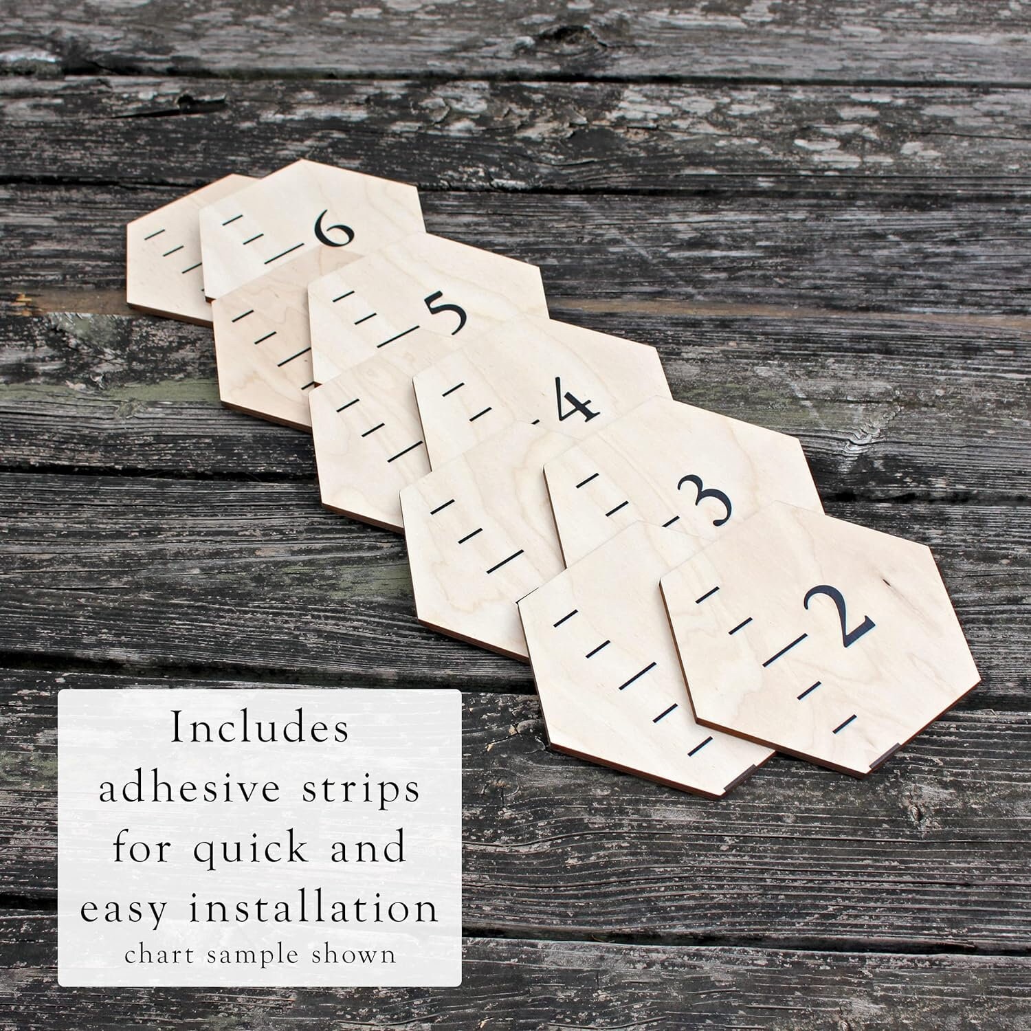 Farmhouse Style Wooden Kids Growth Chart Ruler for Boys and Girls ...