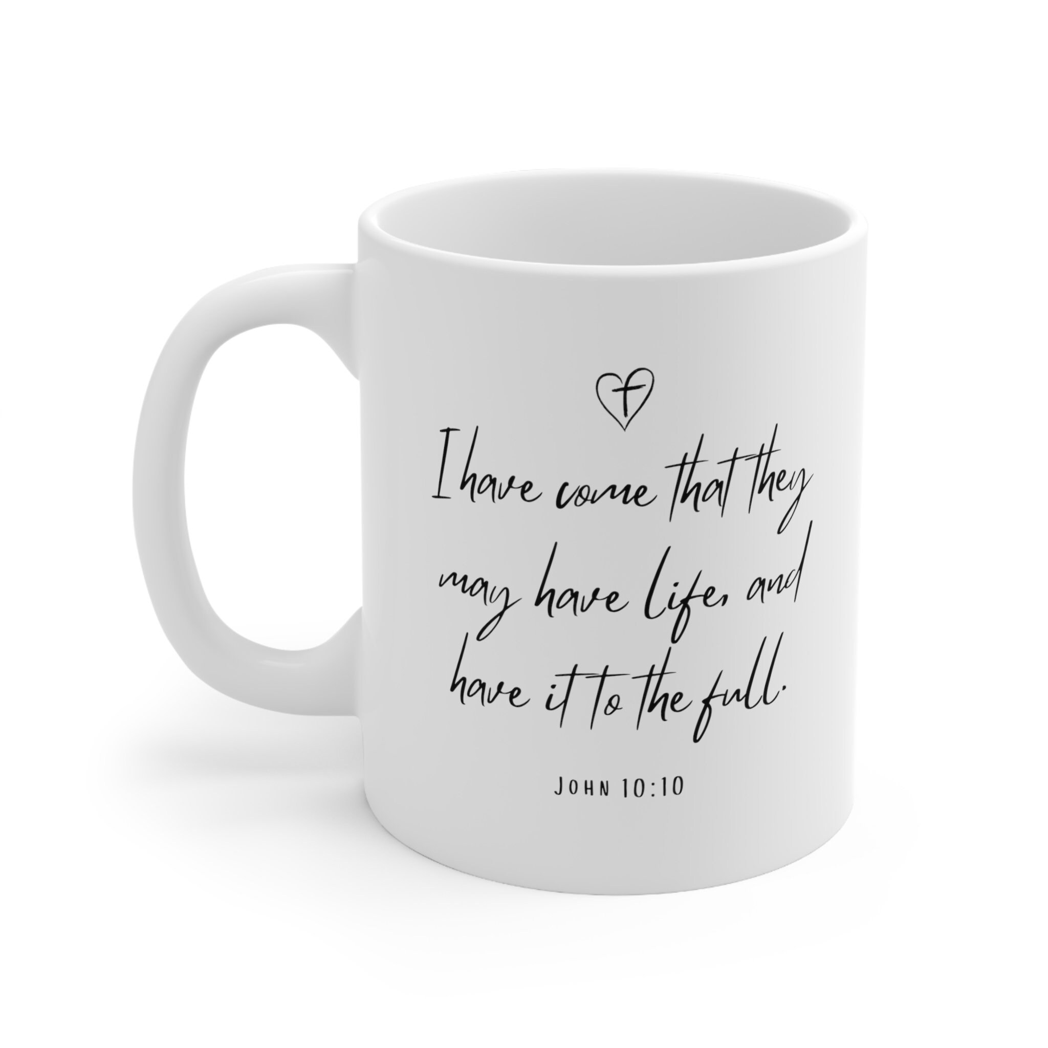 Life to the Full Bible Verse Study Mug, Christian Faith Mug Gift, Bible ...