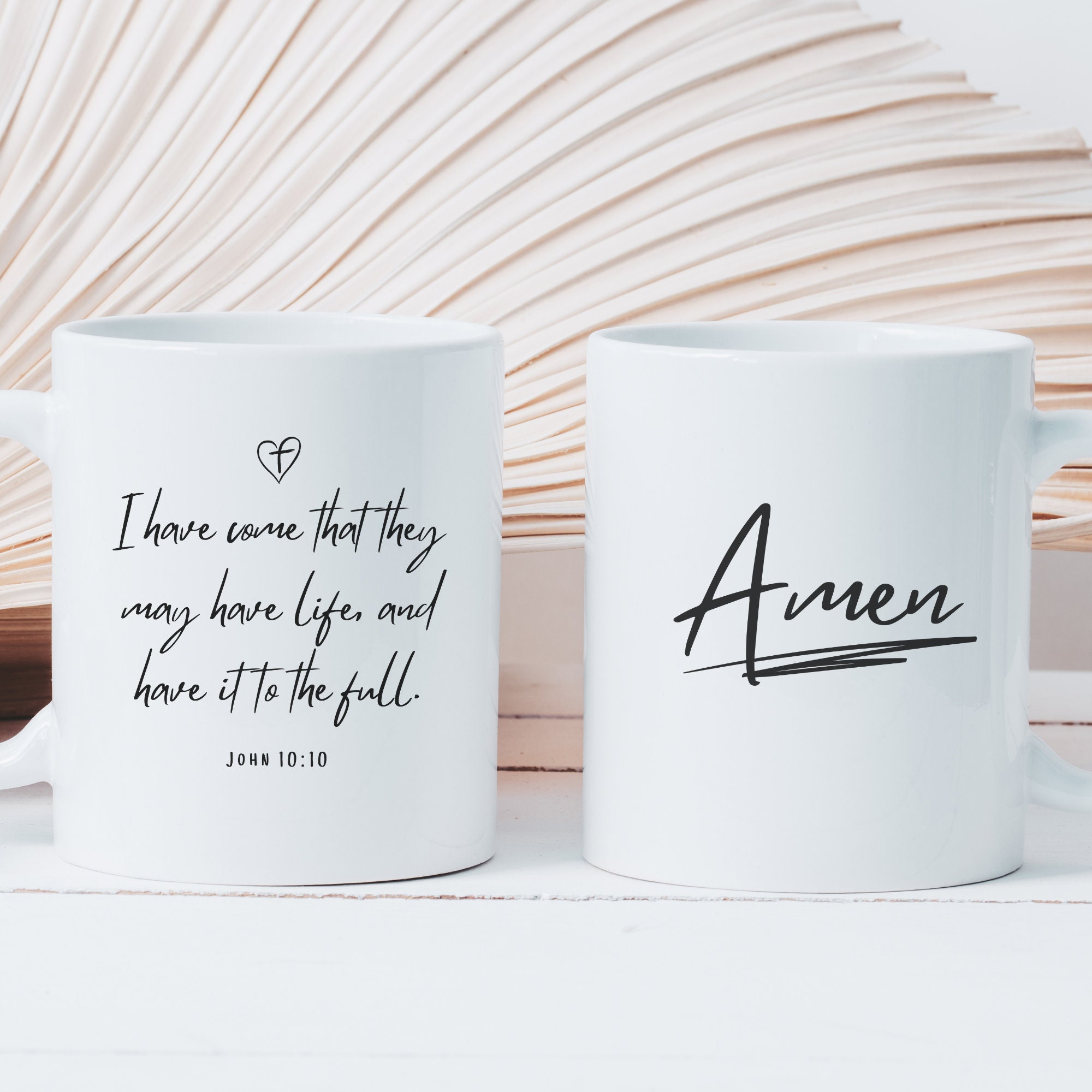 Life to the Full Bible Verse Study Mug, Christian Faith Mug Gift, Bible ...