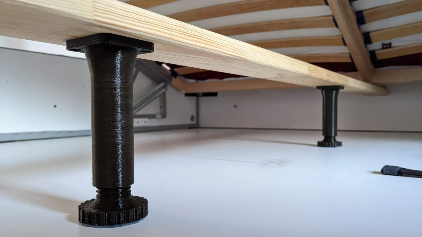 Adjustable Bed Frame Leg 3D Printer Files STL Models - Etsy