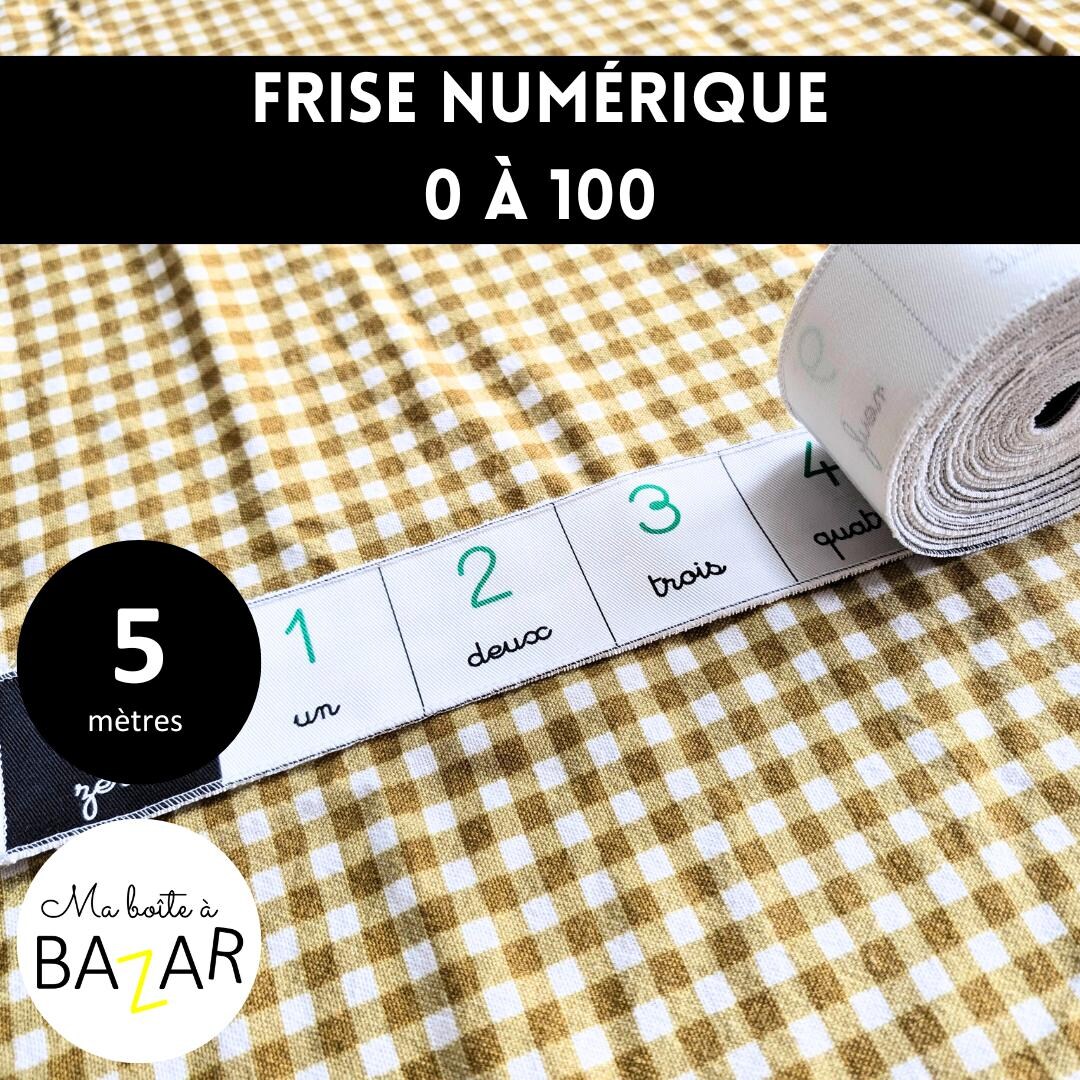 Number Frieze From 0 to 100, Montessori, Mathematics Activity ...