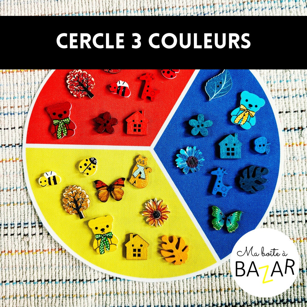 3-color Sorting Circle 27 Figurines, Montessori Sorting Box, Fun ...