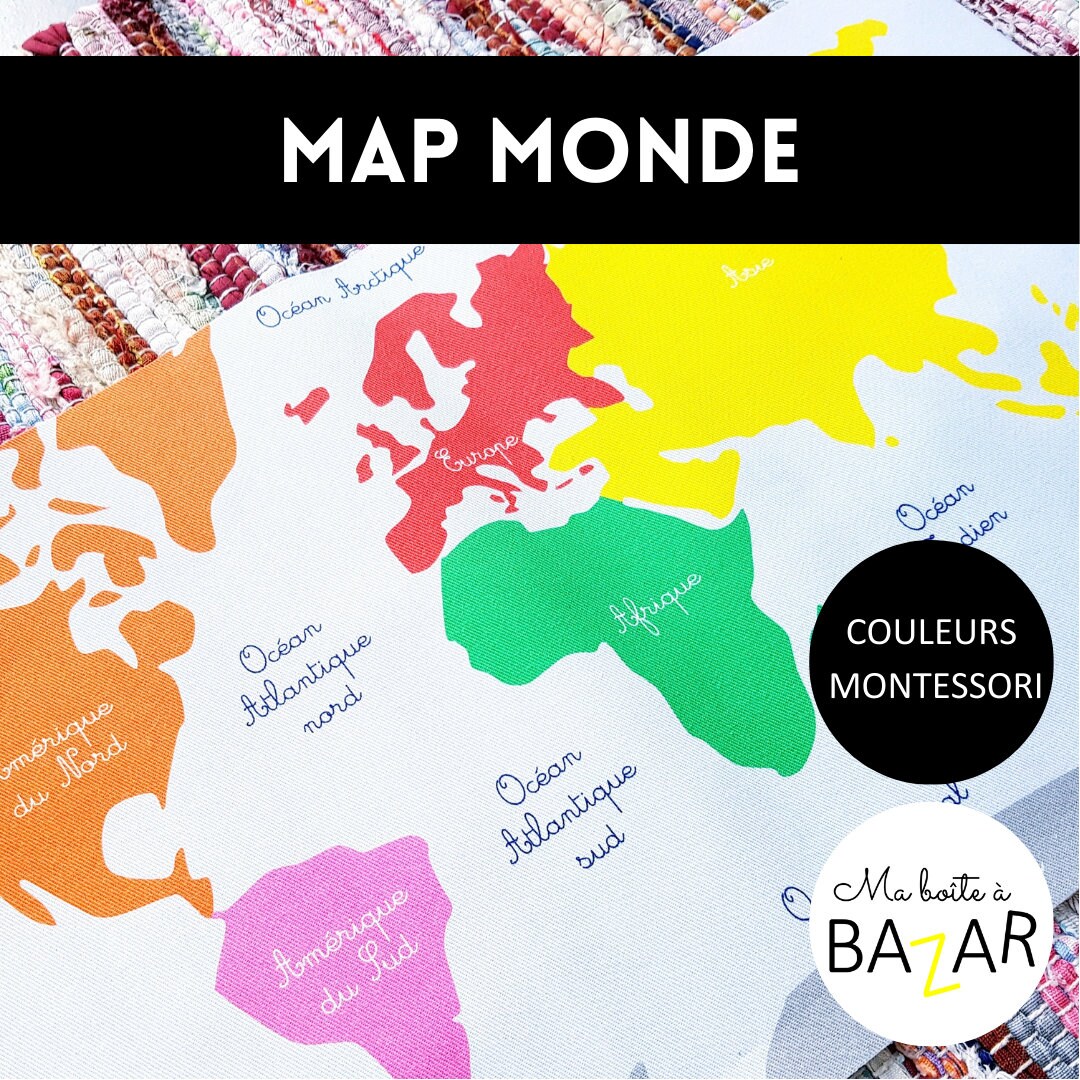 Map World in Montessori Colors Objects for Sorting - Etsy