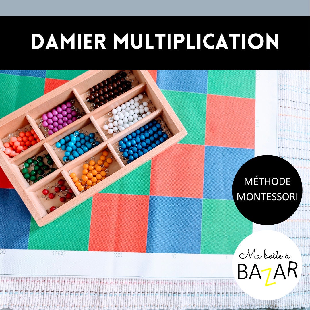 Checkerboard Map or Chessboard for Montessori Multiplication ...