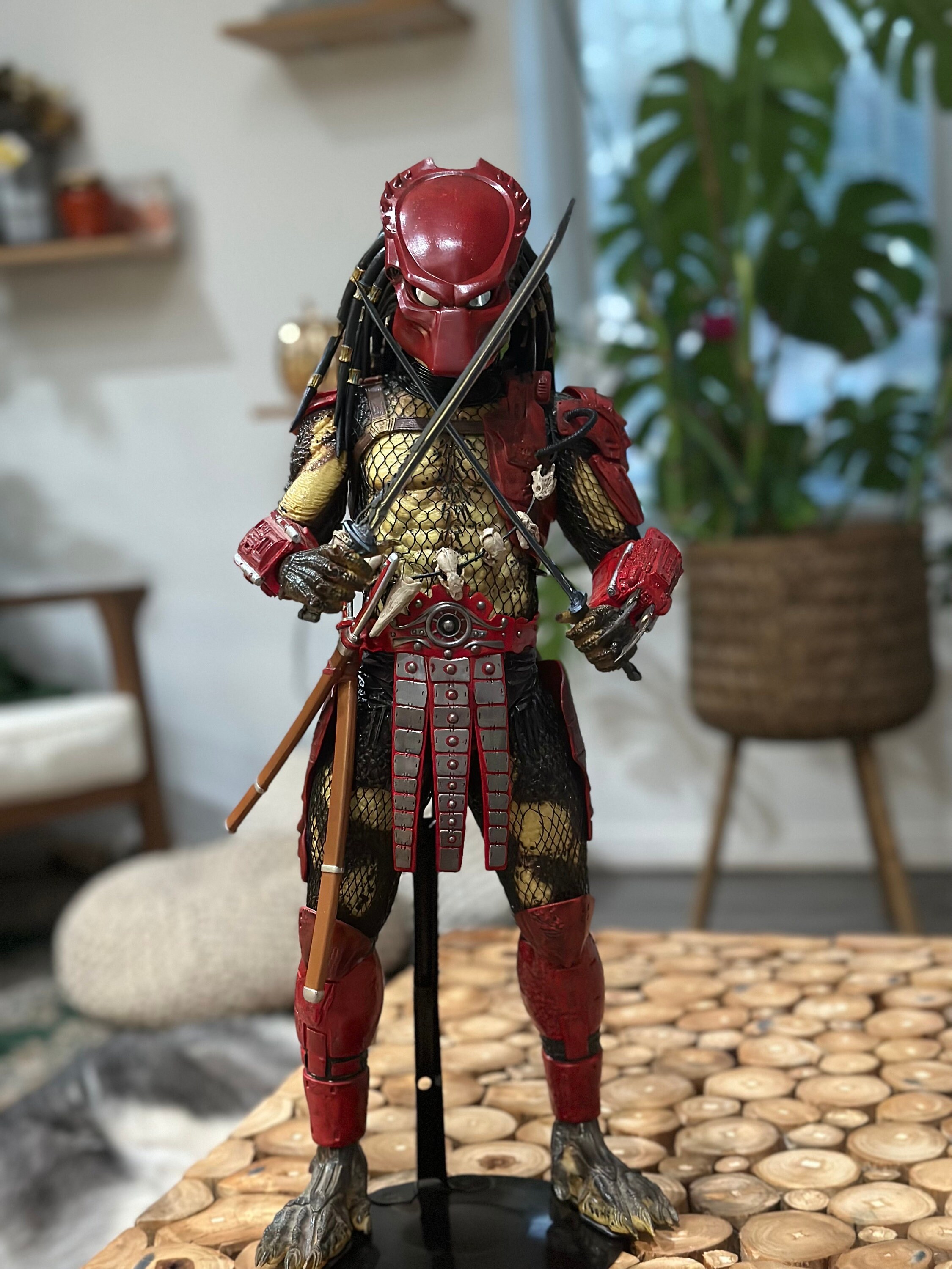 Custom Wolf AVPR Predator Mask for 1/4 Neca Jungle Hunter Predators ...