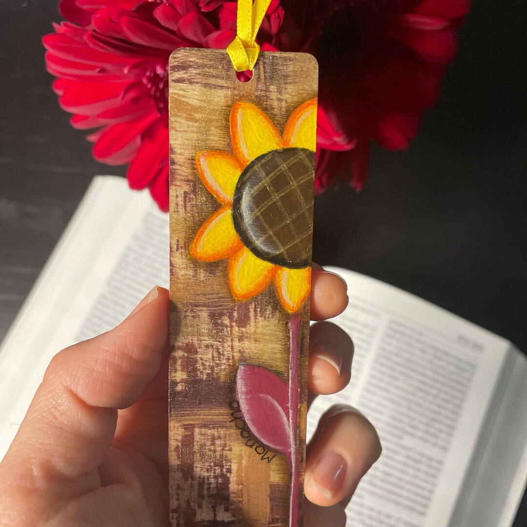 Wooden Bookmark Hand Painted Bookmark Acrylic Art on - Etsy