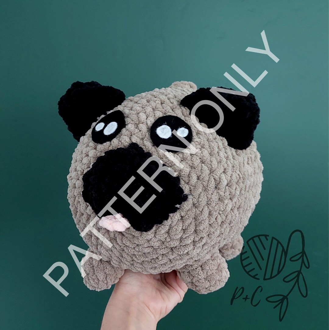 Chubby Pug Dog Crochet Pattern - Etsy