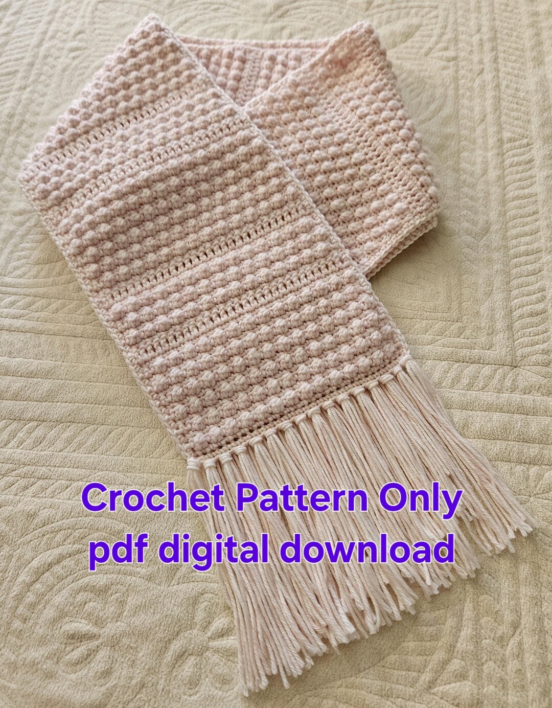Tiny Bubbles Scarf Crochet Pattern, PDF Crochet Pattern, Scarf Crochet ...