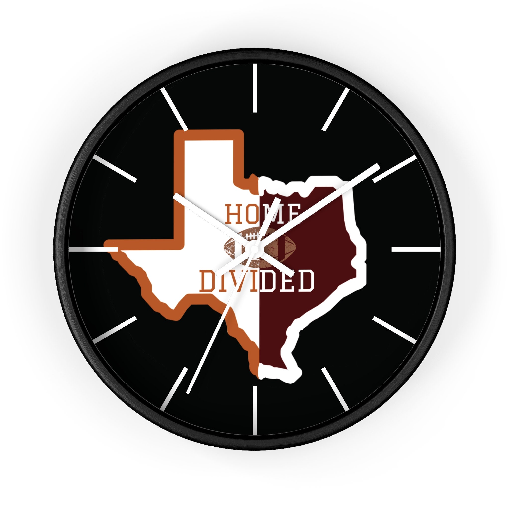 Texas Home Divided Round Wall Clock State of Texas 10 - Etsy