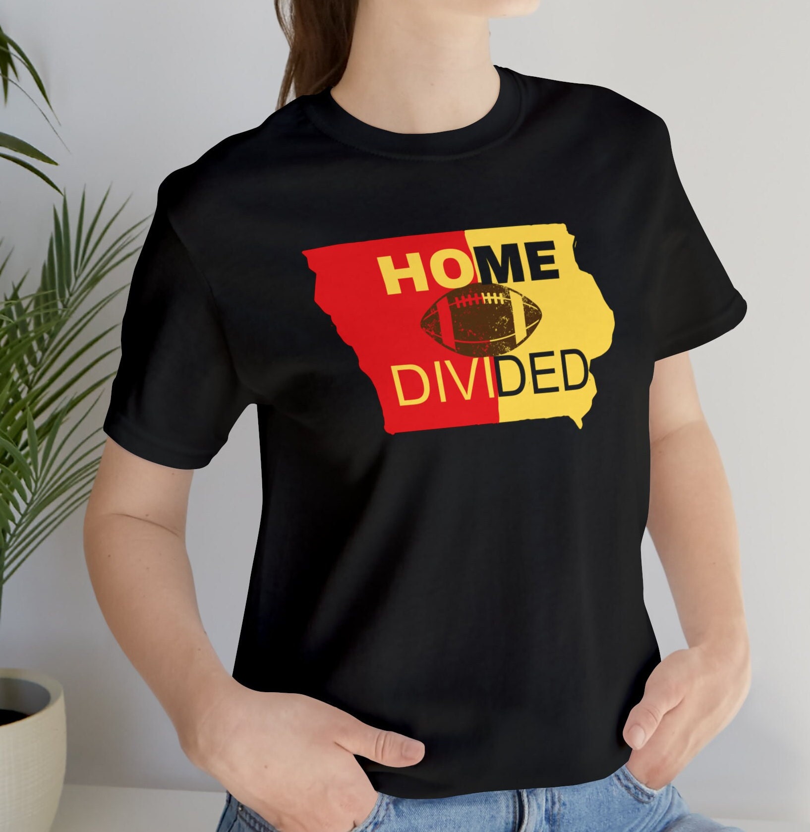 Iowa Home Divided Unisex Jersey Tee, House Divided T Shirt, Iowa ...