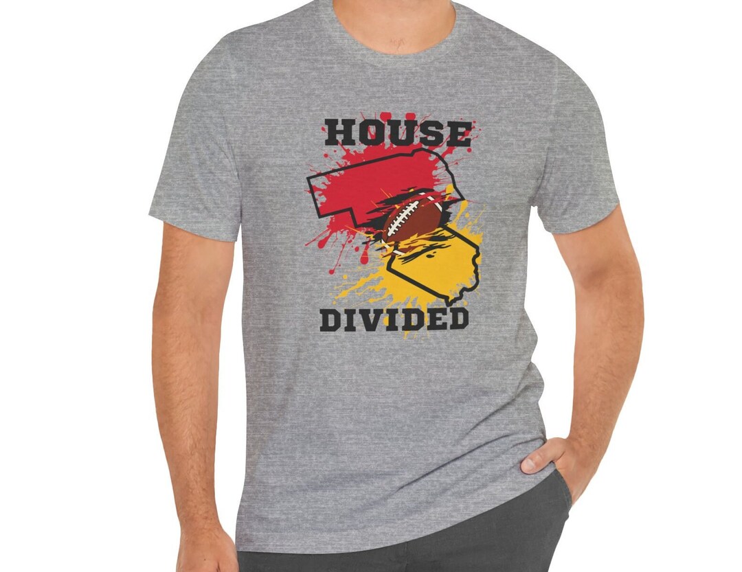 House Divided Unisex Tee, House Divided Football Fan Shirt, State of ...