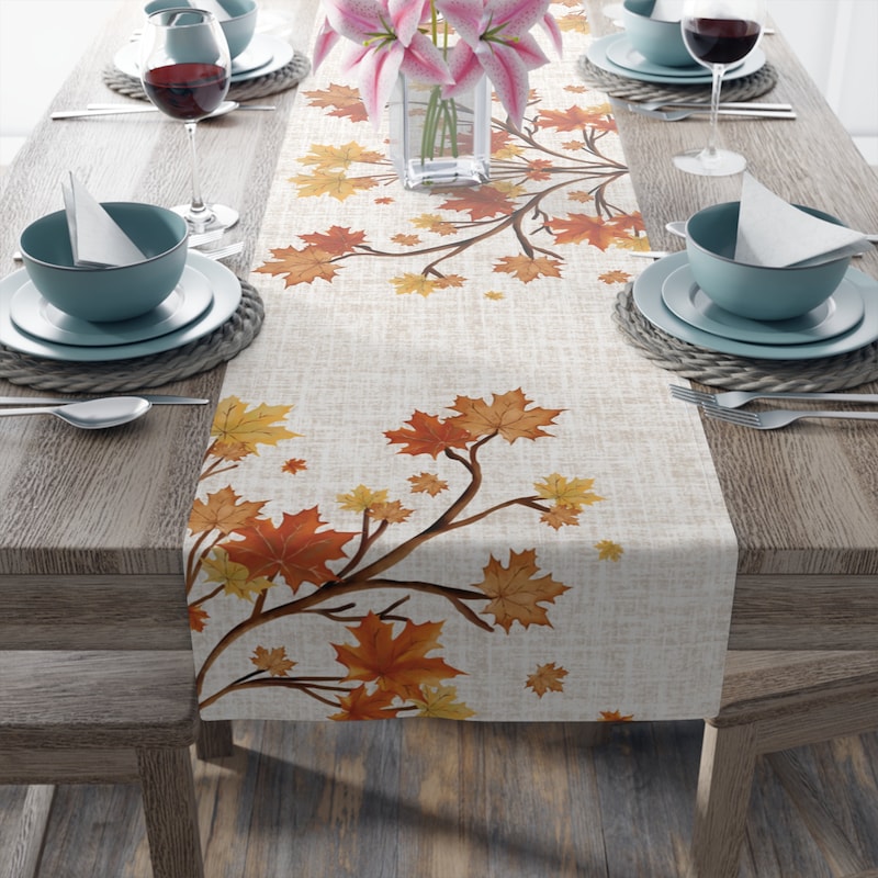 Leaf Table Runner - Etsy