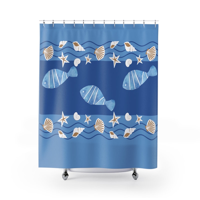 Sea Shell Shower Curtain - Etsy