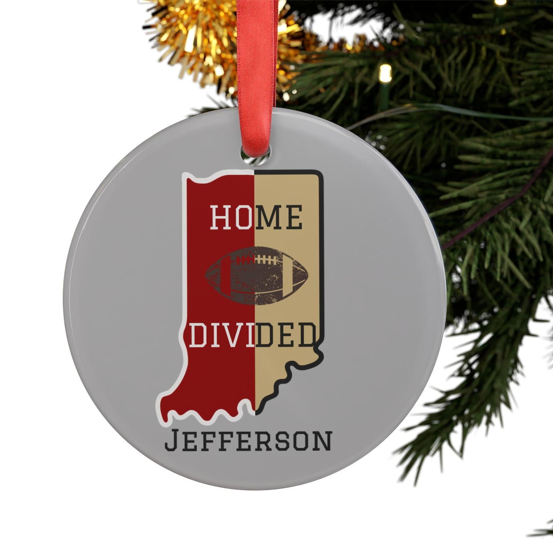 Personalized State of Indiana Acrylic Ornament, Custom Indiana Home ...