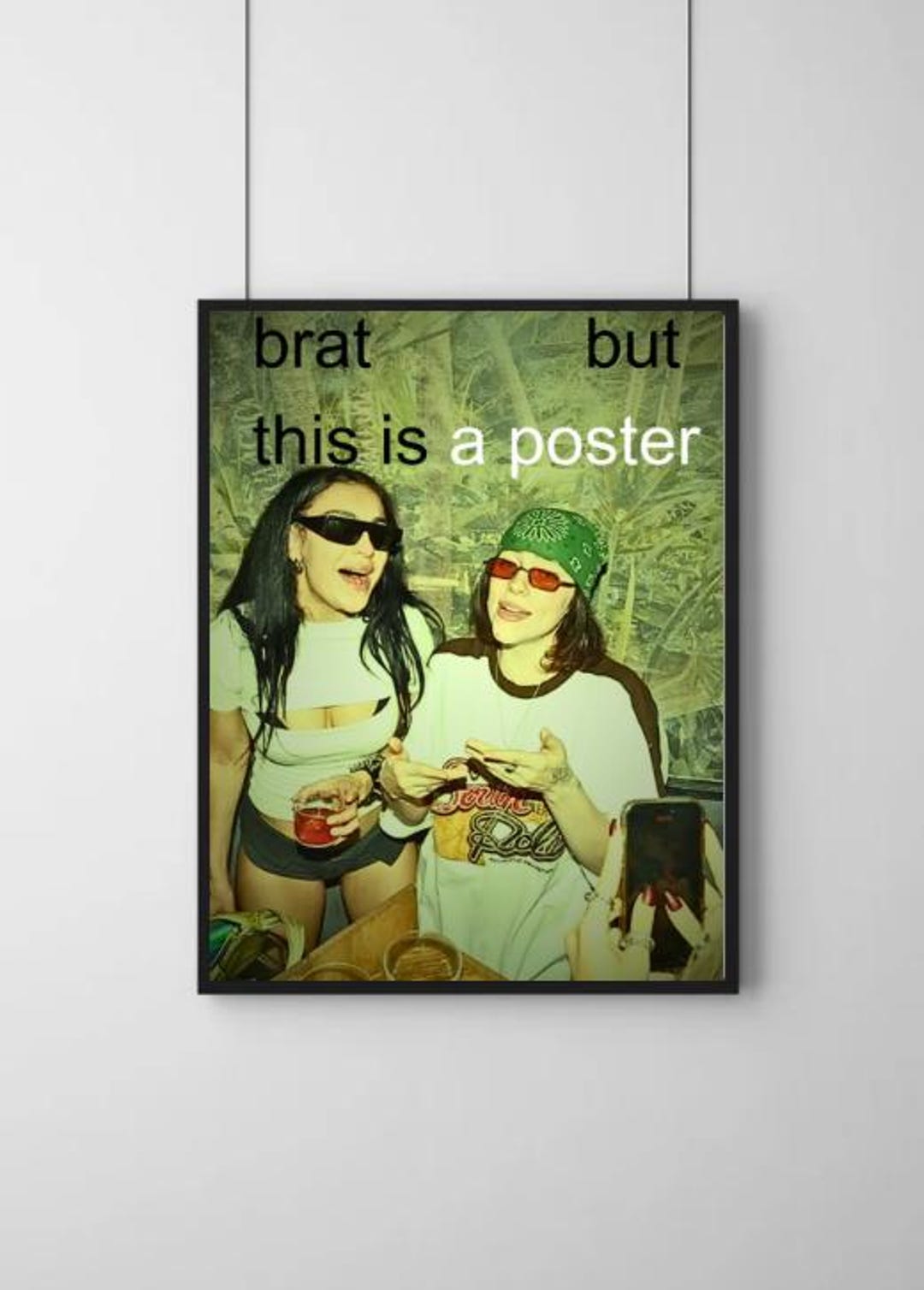 Charli Xcx and Billie Eilish brat Inspired Print - Etsy Australia