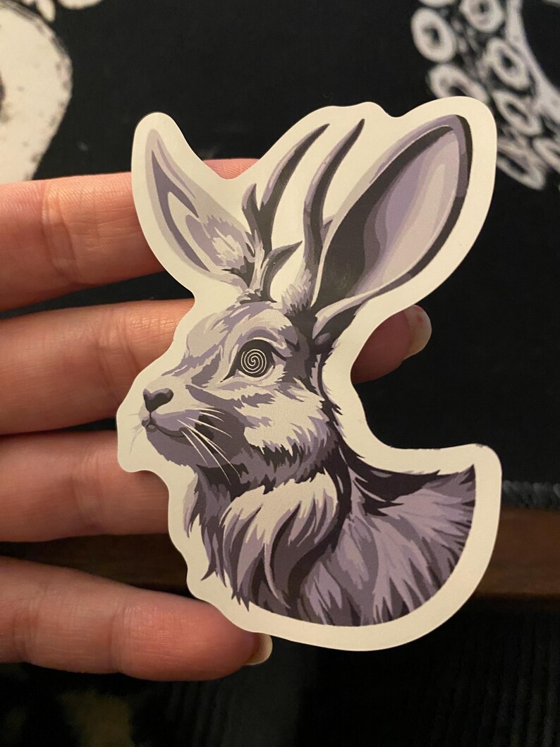 Jackalope Cryptid Sticker - Etsy