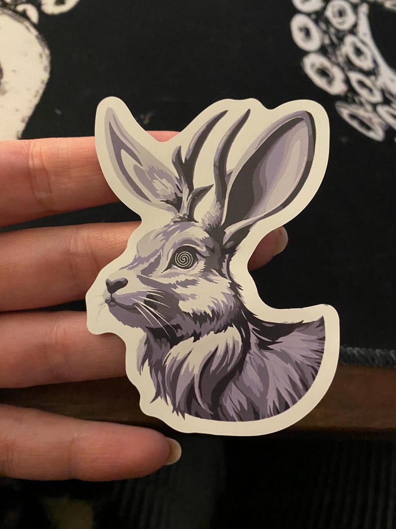 Jackalope Cryptid Sticker - Etsy