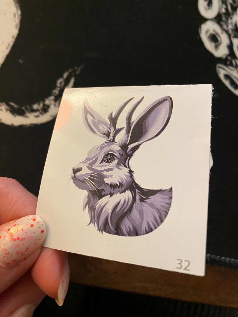 Jackalope Cryptid Sticker - Etsy