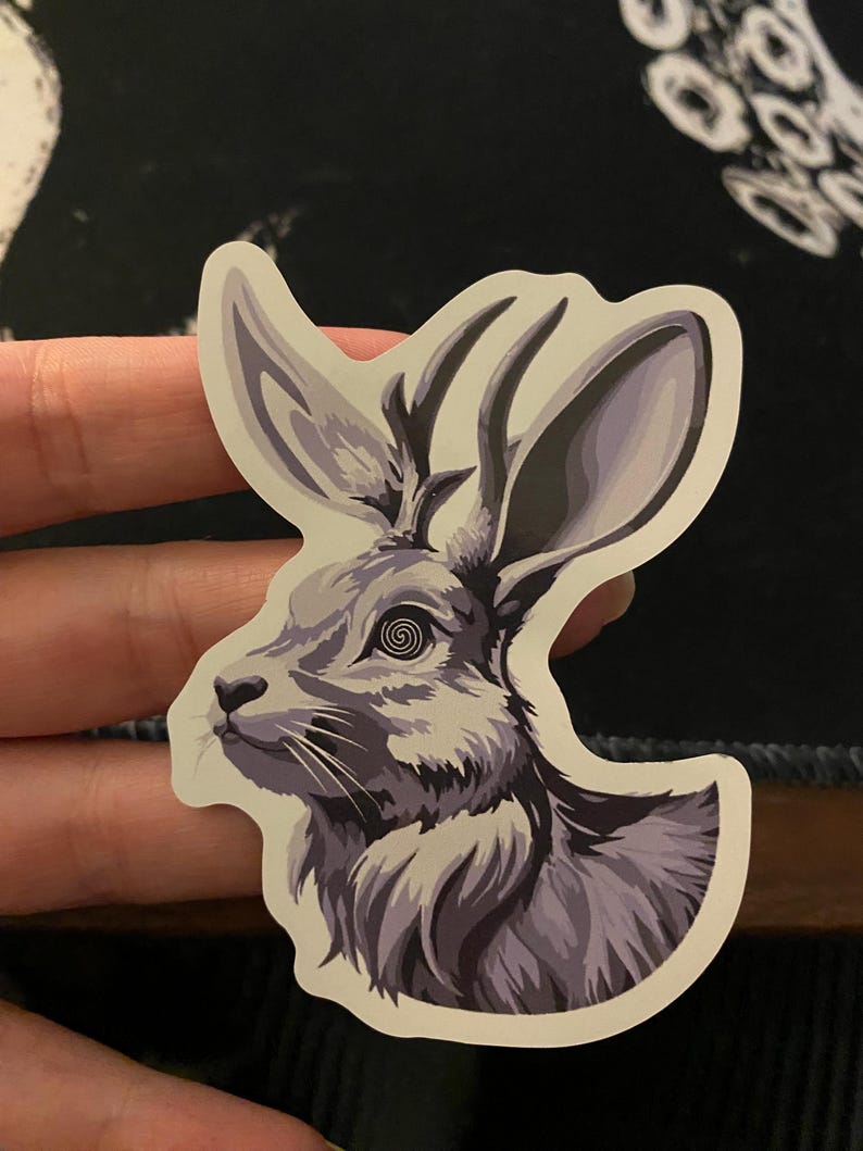 Jackalope Cryptid Sticker - Etsy