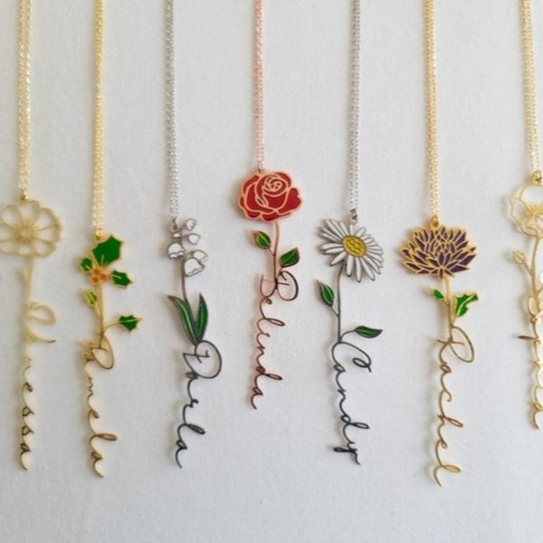 Flower Necklace - Etsy