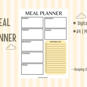 Yellow Plain Daily Planner Printable Planner Digital Planner Cute ...