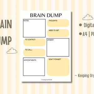 Yellow Plain Daily Planner Printable Planner Digital Planner Cute ...