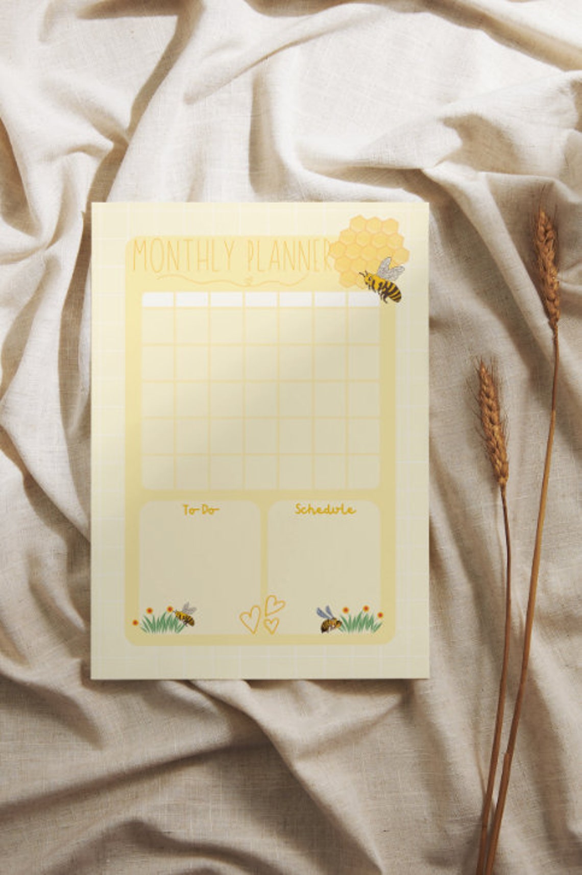 Bumble Bee Planners Printable Planner Digital Planner Yellow Diary ...