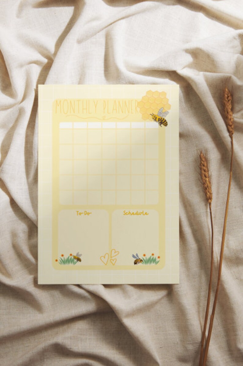 Bumble Bee Planners Printable Planner Digital Planner Yellow Diary ...