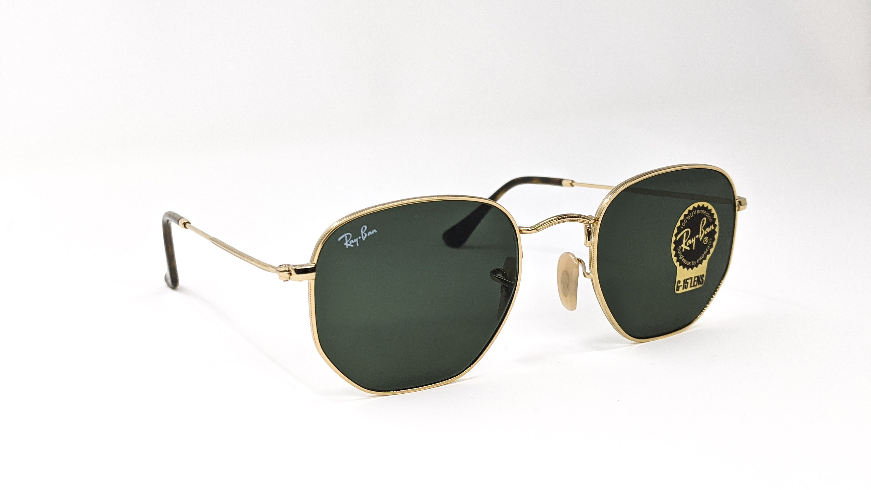Ray-ban Hexagon Gold Sunglasses-unisex Gold Frame Glasses - Etsy