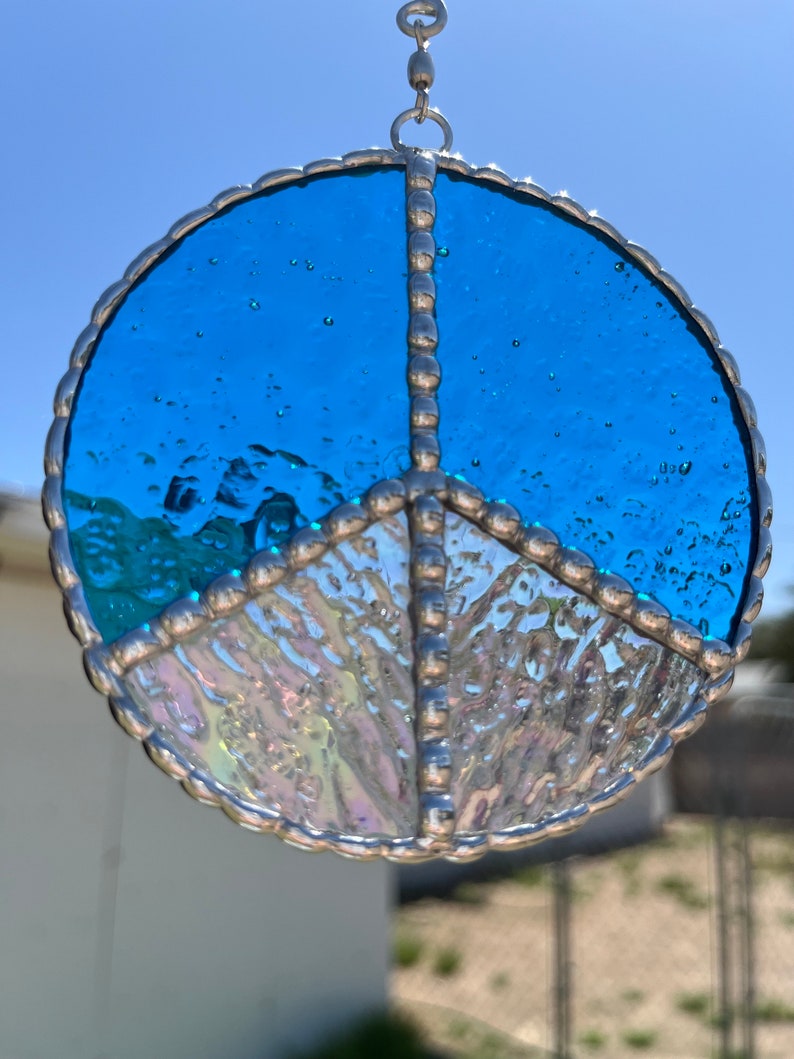 Stained Glass Handmade Peace Sign - Etsy