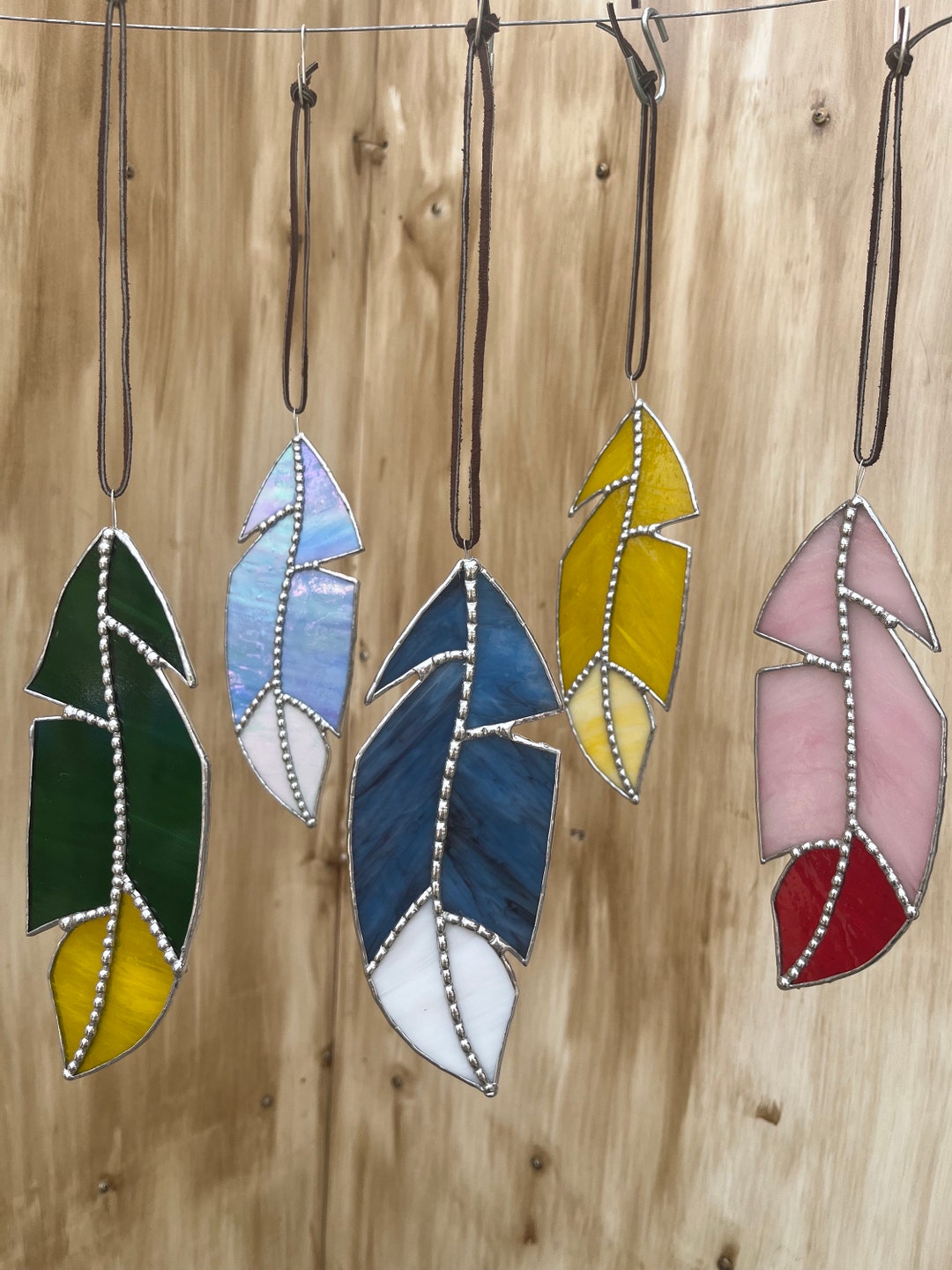 Stained Glass Handmade Feathers - Etsy
