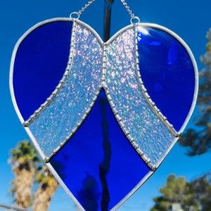 Stained Glass Heart Window Hanging / Sun Catcher - Etsy