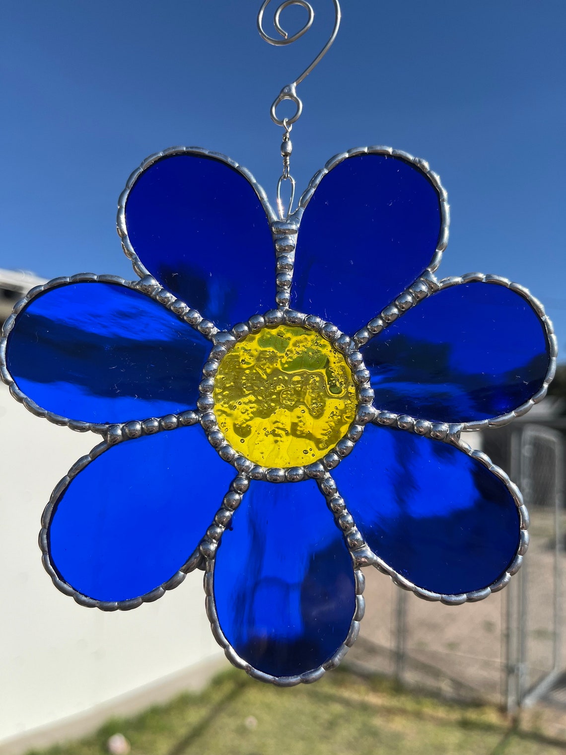 Stained Glass Daisy Sun Catcher - Etsy