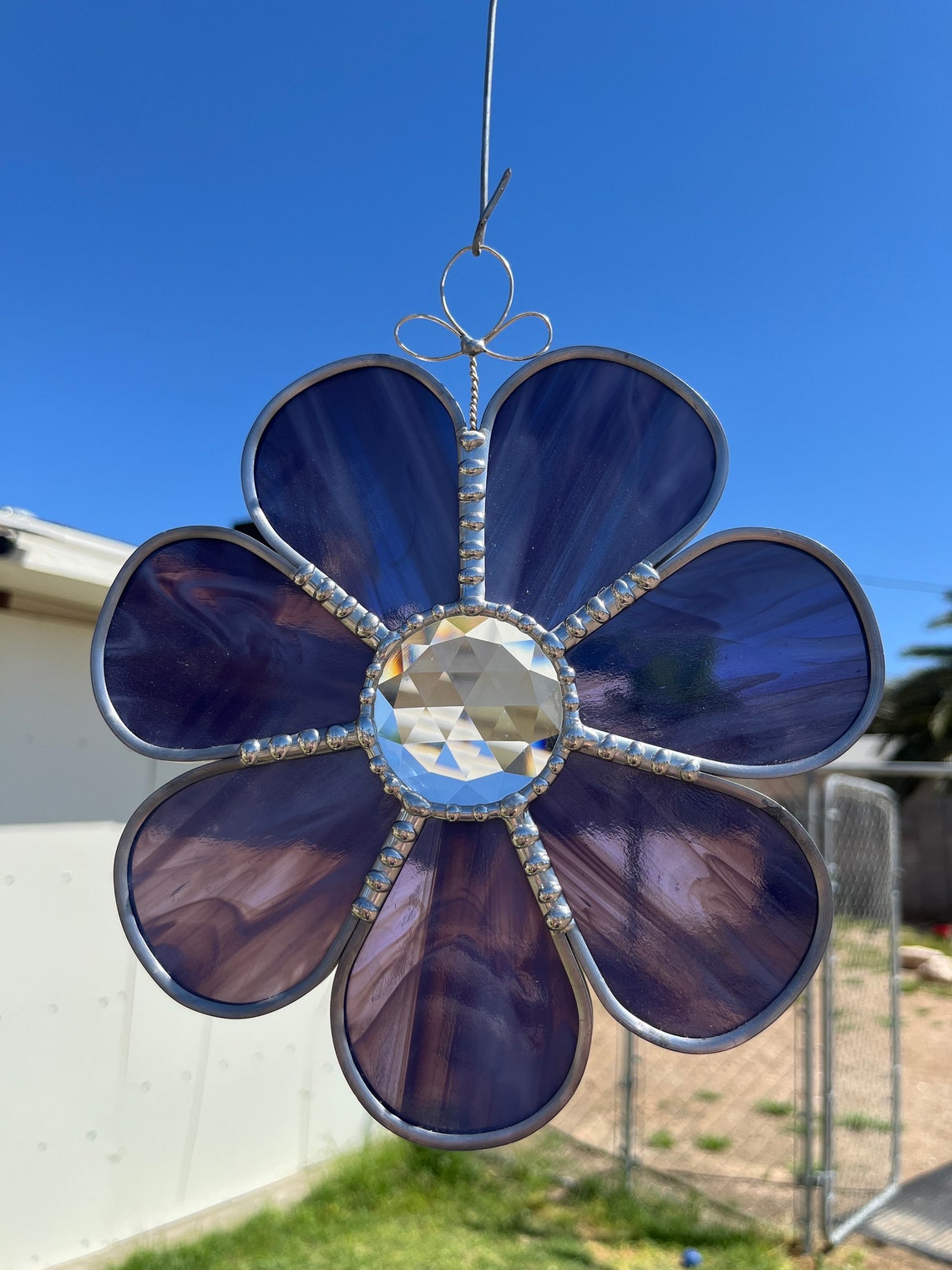 Large Stained Glass Sun Catcher Daisy/flower - Etsy