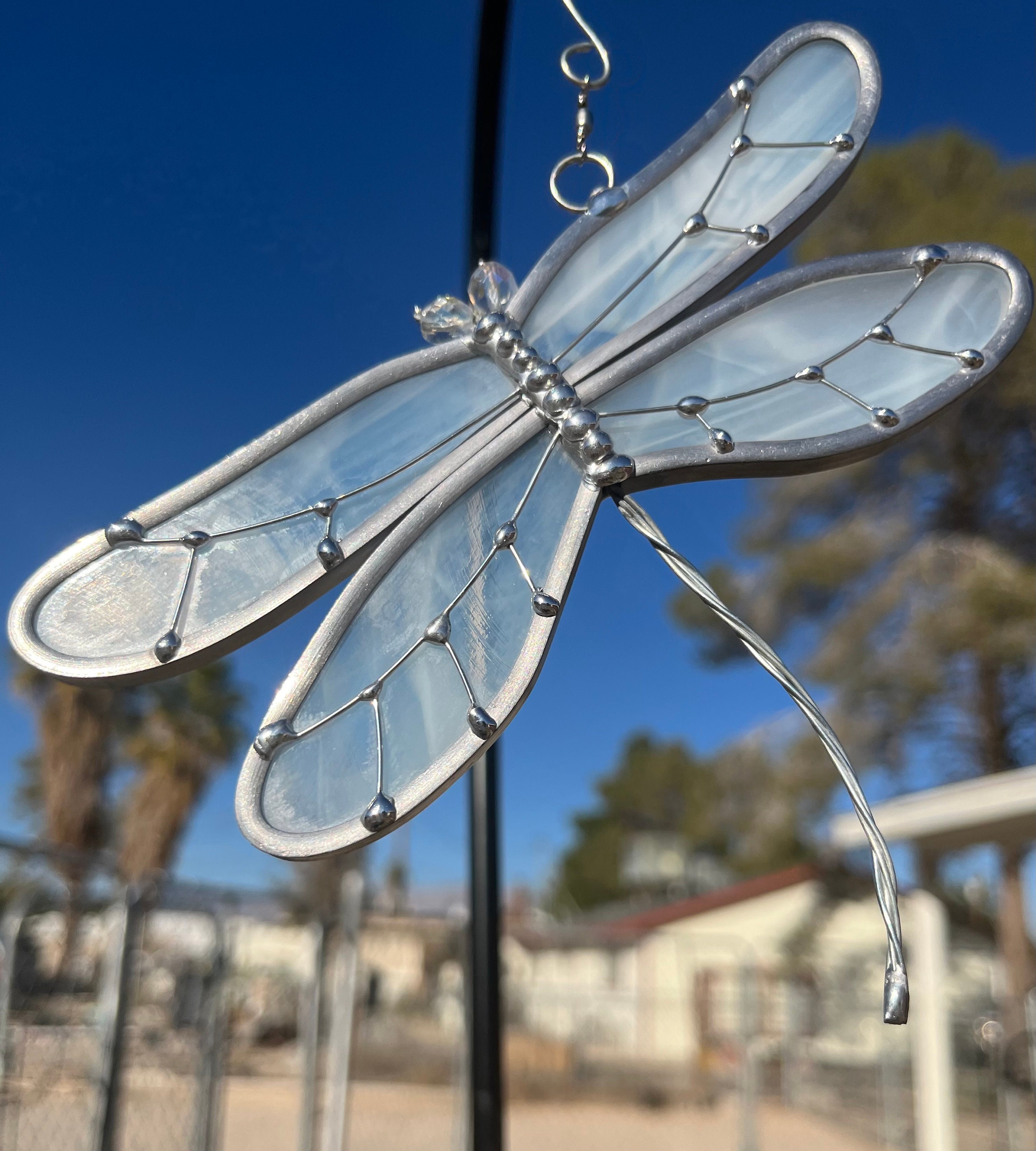 Stained Glass Dragonfly Suncatcher - Etsy