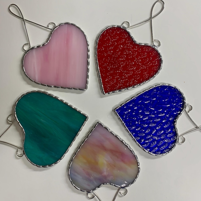 Stained Glass Hearts - Etsy