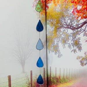 Stained Glass Handmade Colorful Raindrops - Etsy