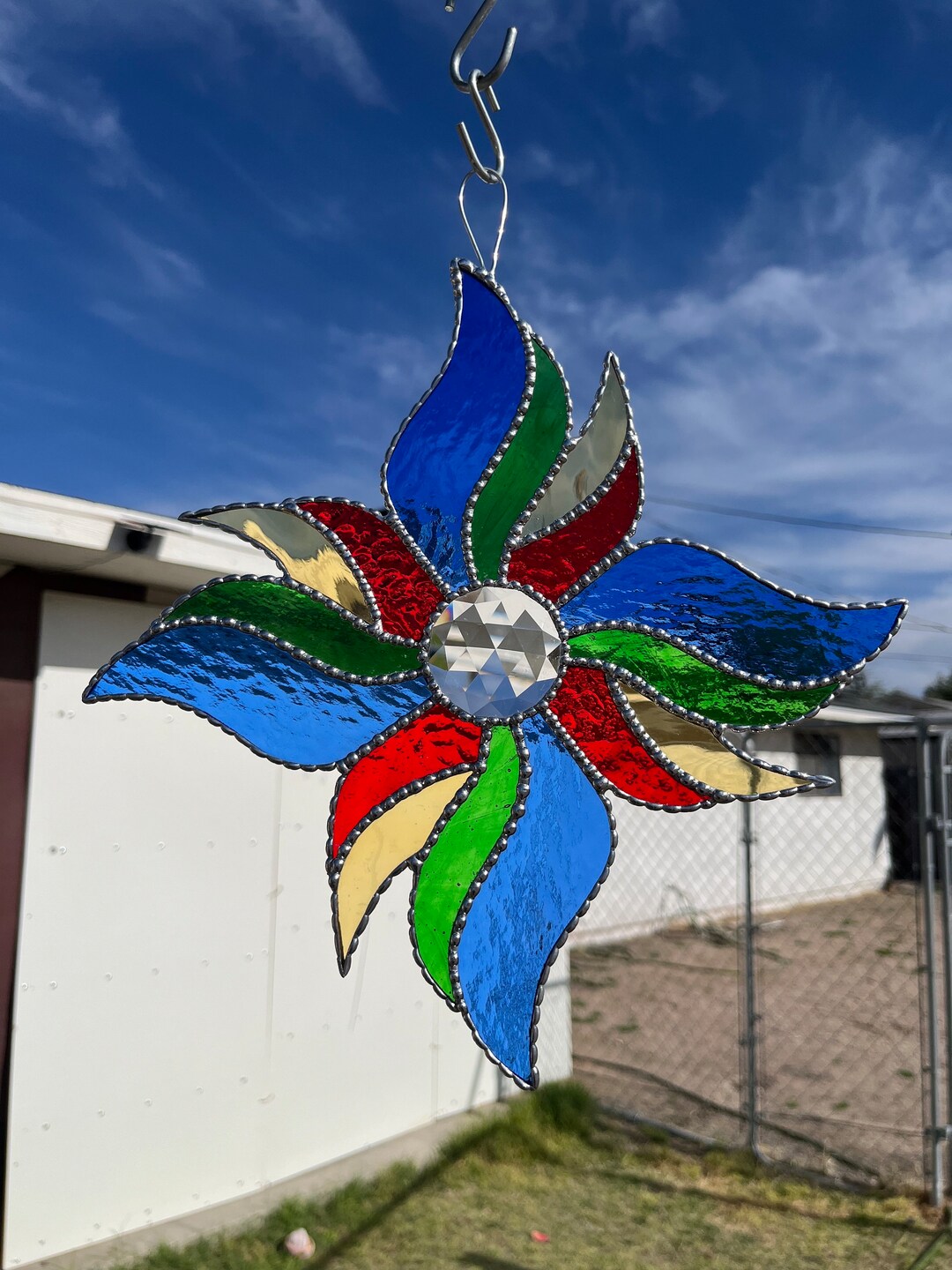 Stained Glass Colorful Suncatcher, Window Hanging - Etsy