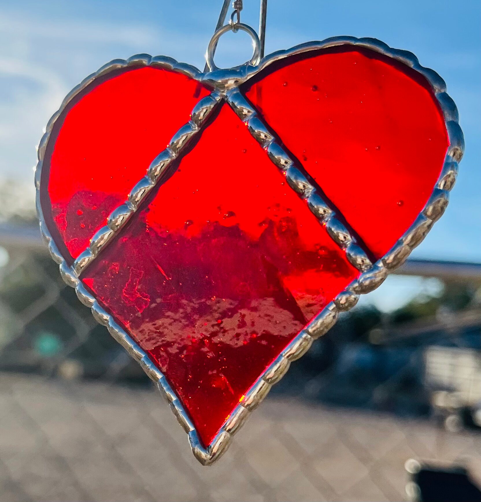 Handmade Stained Glass Heart - Etsy