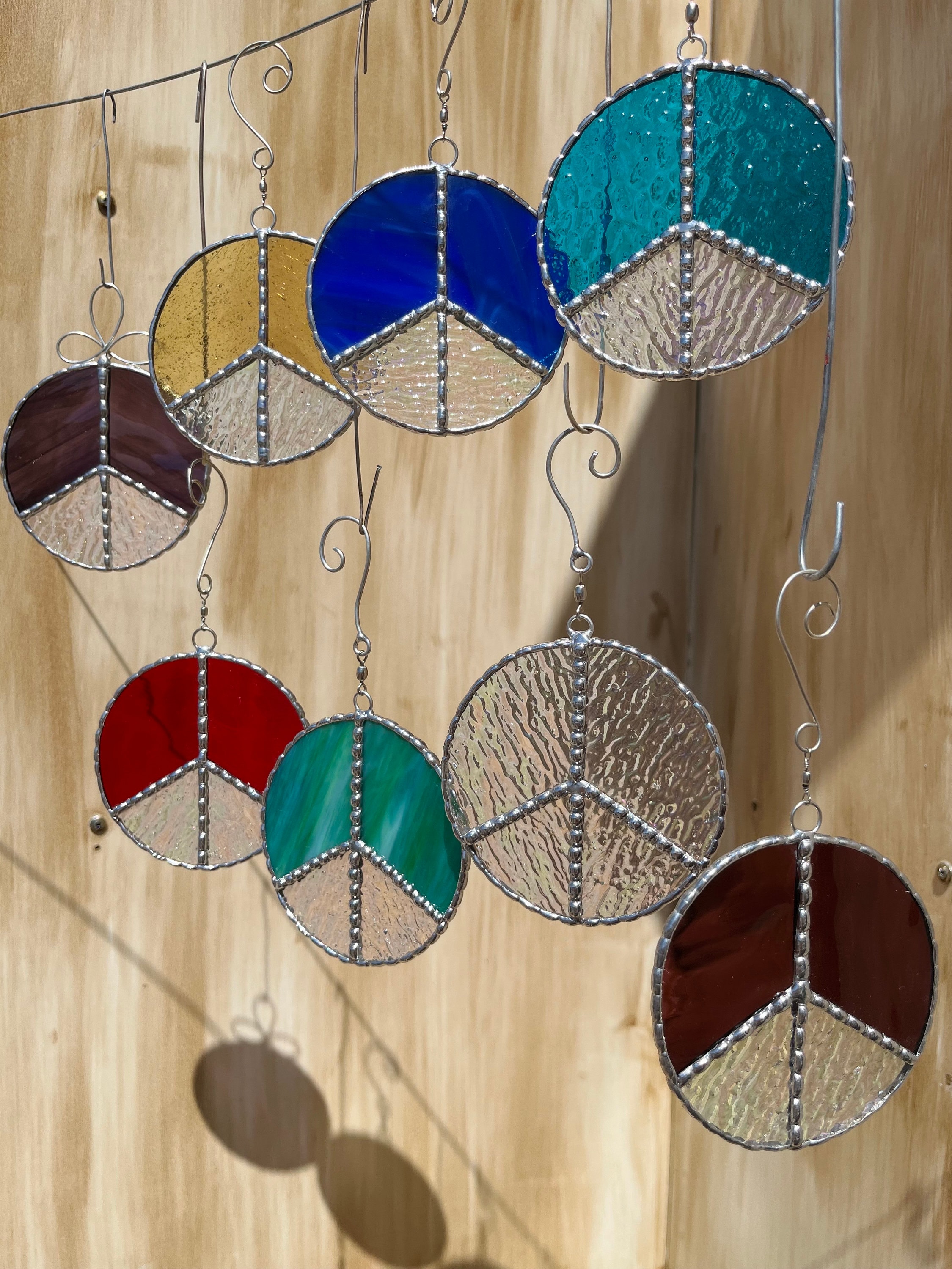 Stained Glass Handmade Peace Sign - Etsy