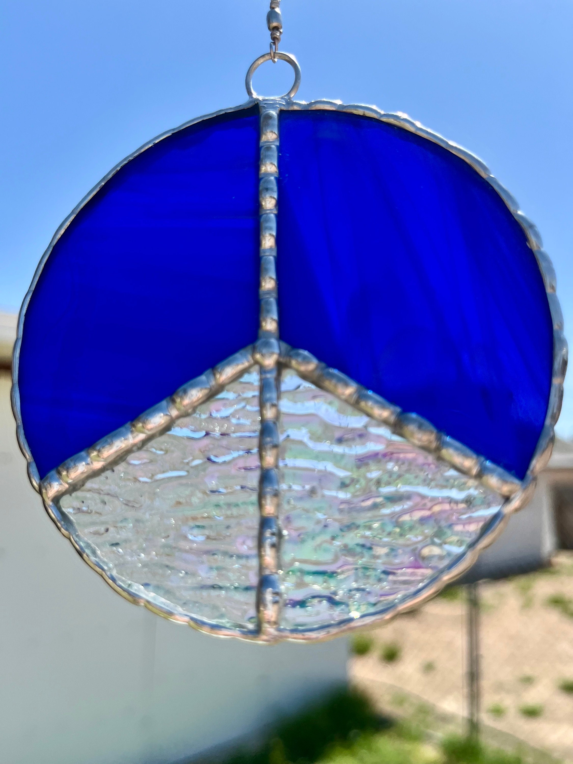 Stained Glass Handmade Peace Sign - Etsy