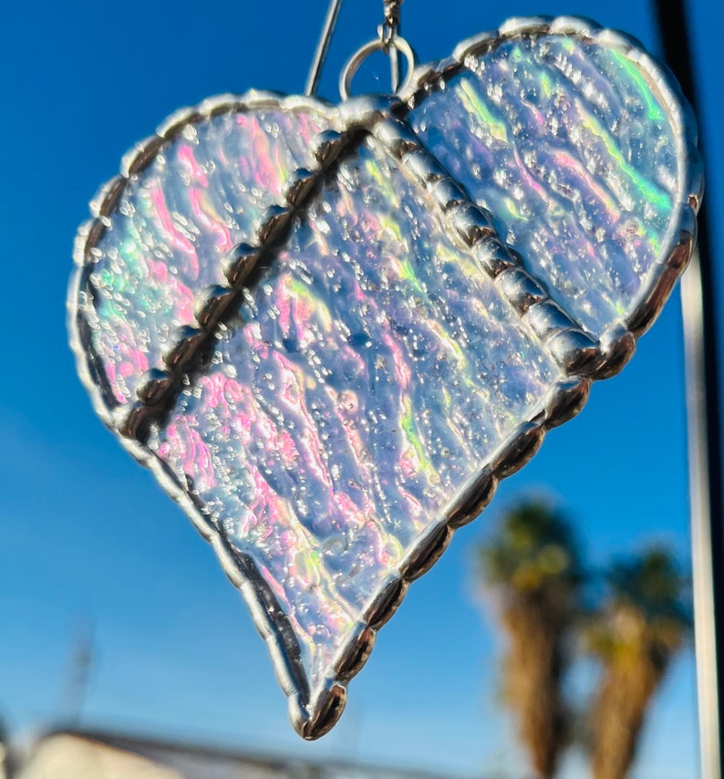 Handmade Stained Glass Heart - Etsy
