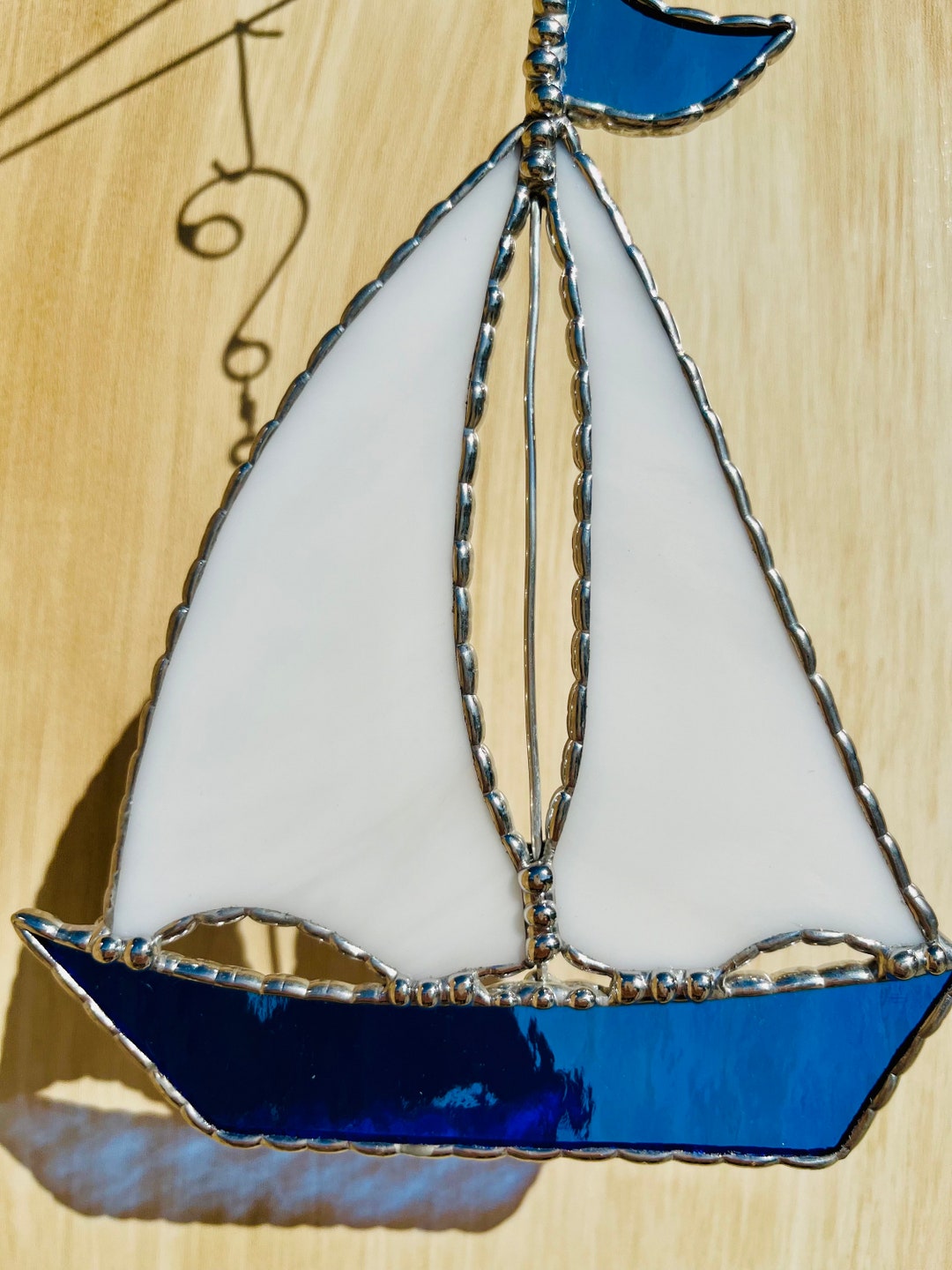 Stained Glass Handmade Sailboat - Etsy