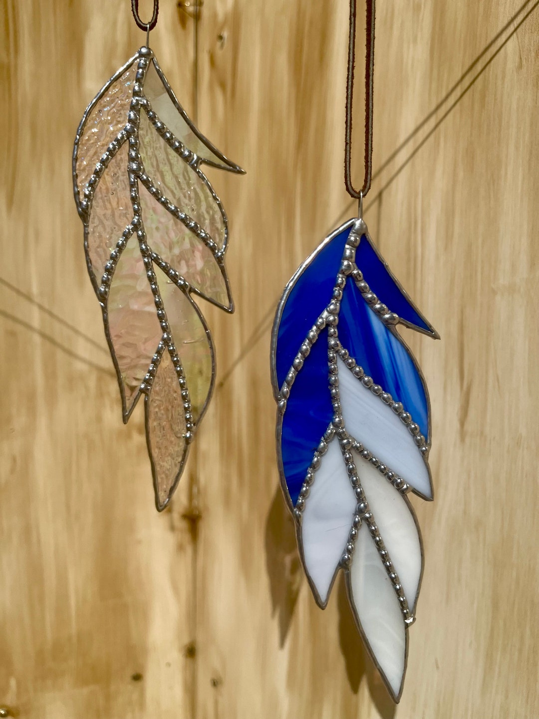 Stained Glass Handmade Feathers - Etsy