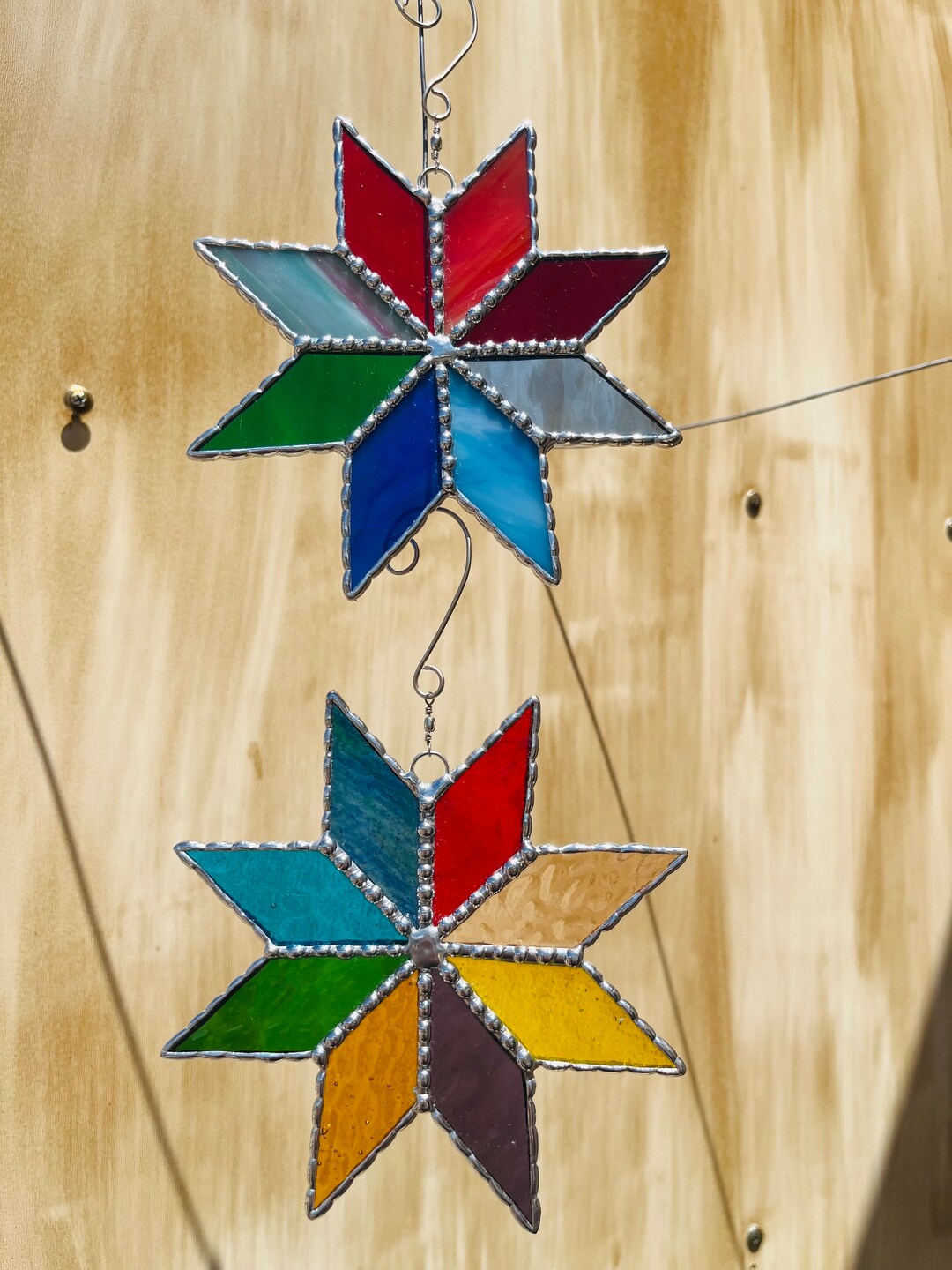 Stained Glass Sun Catcher Stars - Etsy