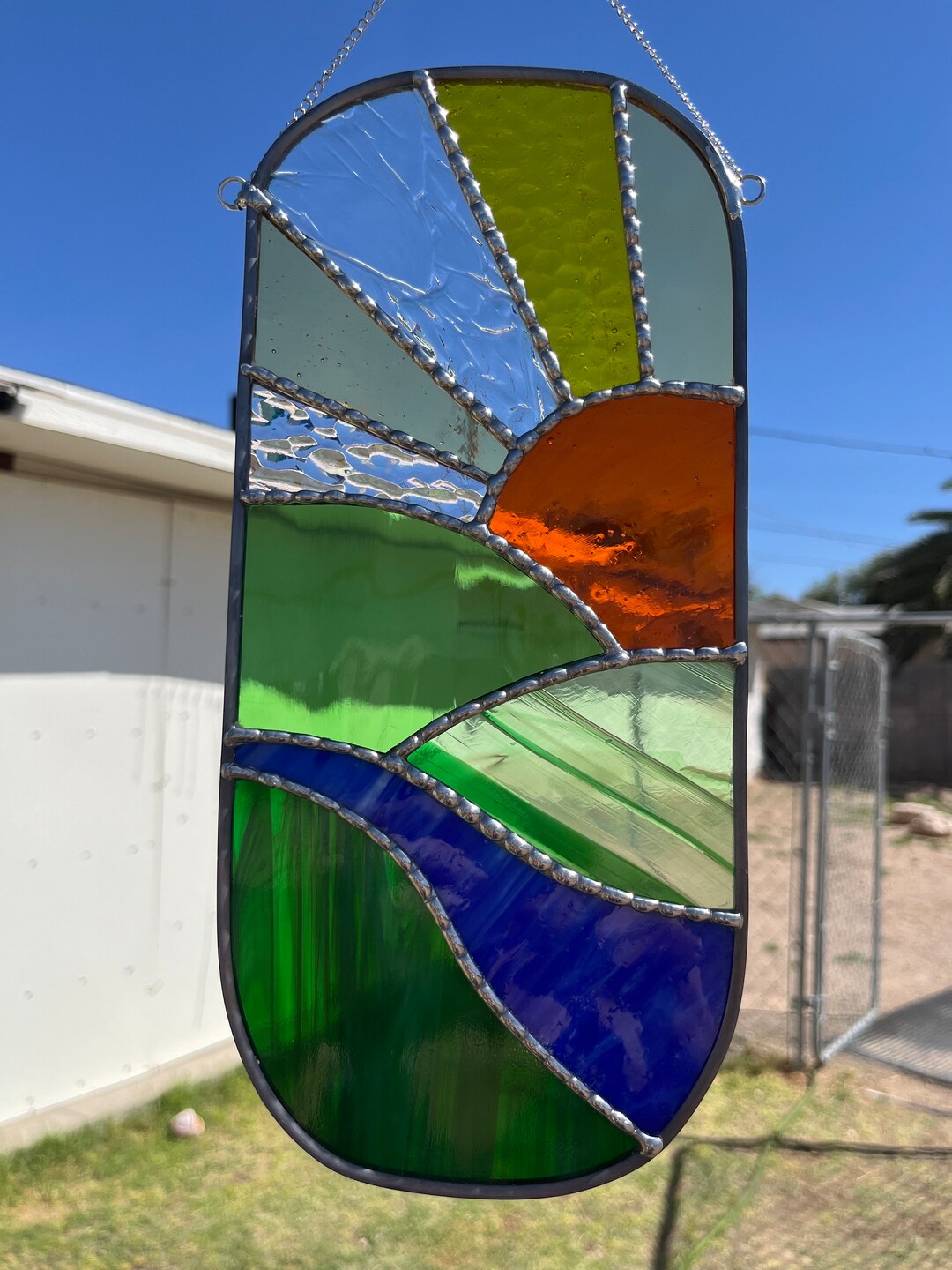 Stained Glass Handmade Window Panel - Etsy