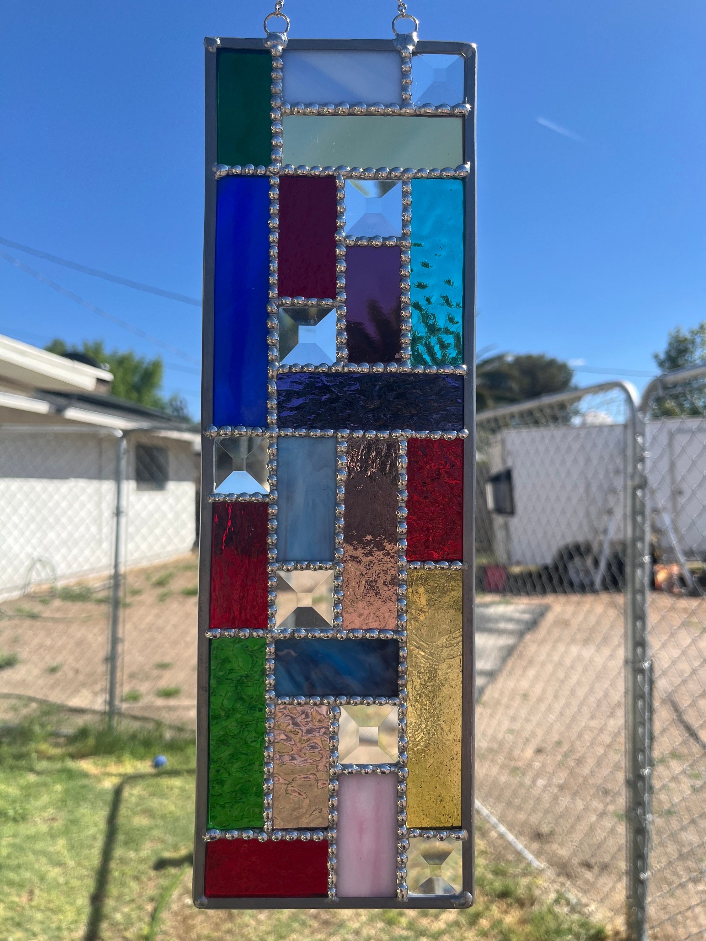 Stained Glass Handmade Colorful Panels - Etsy